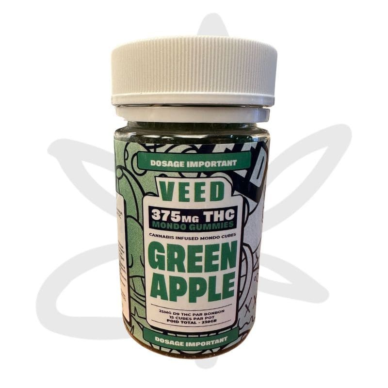 🍏🚀 Gummies THC Green Apple 375mg delta 9 THC x15 - VEED - Edibles 🚀🍏